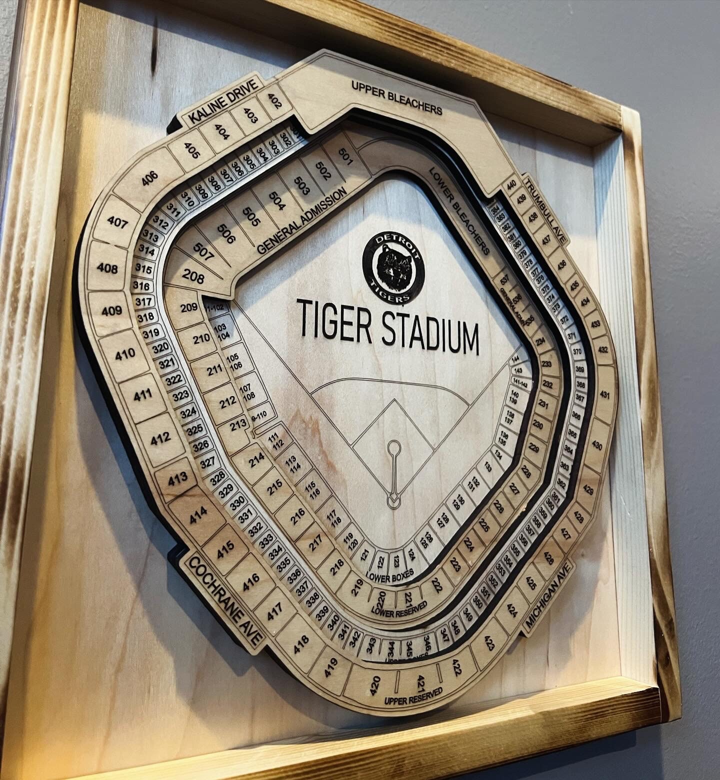 Laser Digital Cut File - Tiger Stadium - Digital Files Included ...