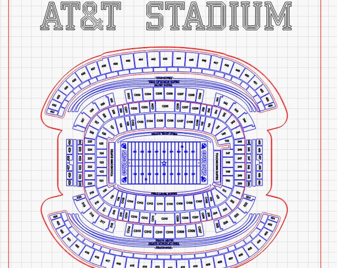 Laser Digital Cut File - AT&T Stadium - Cowbooys Football Field ...