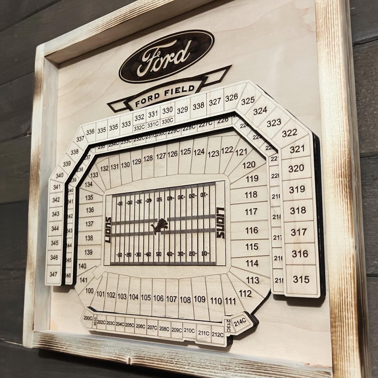 Laser Digital Cut File - Detroit Football Field - Digital Files ...