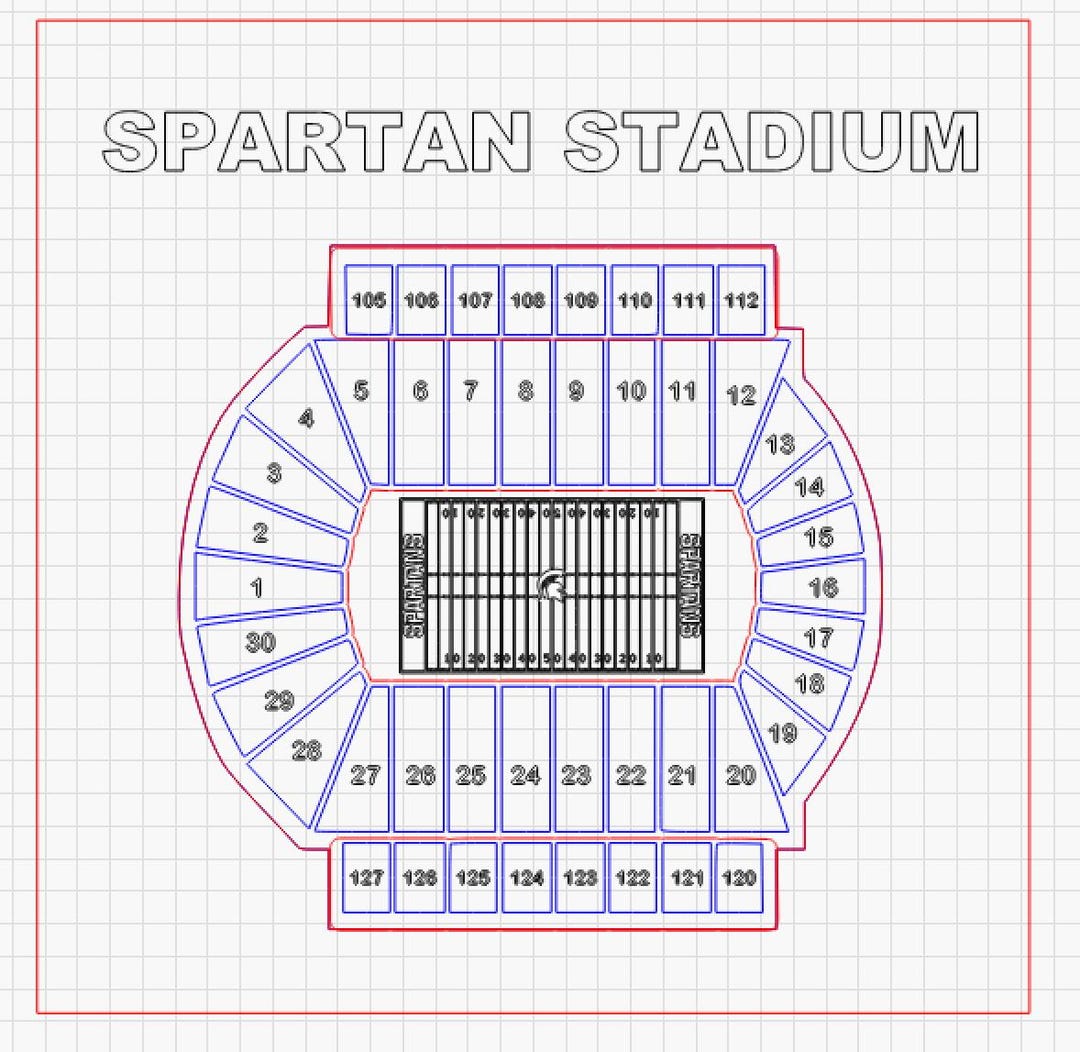 Laser Digital Cut File - Spartan Stadium - Digital Files Included ...