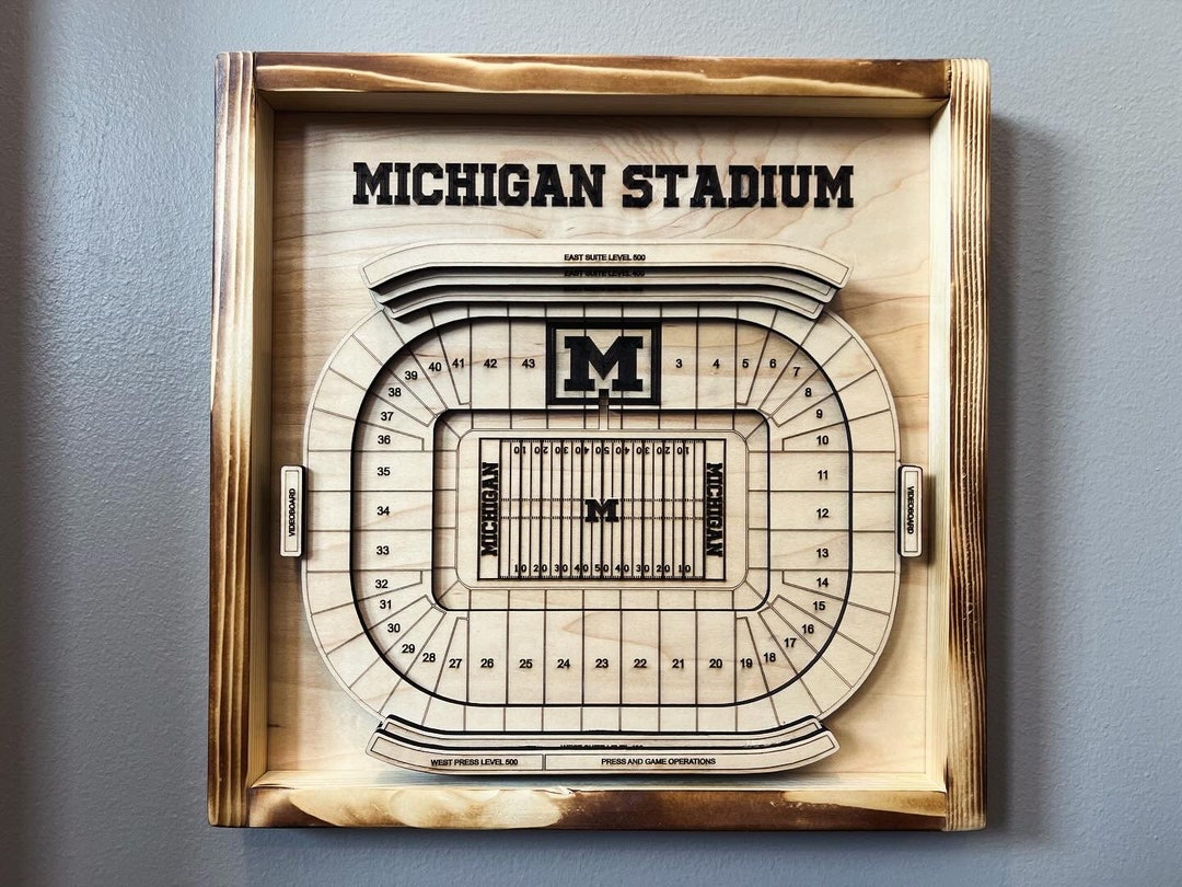 Laser Digital Cut File - Michigan Stadium - Digital Files Included ...