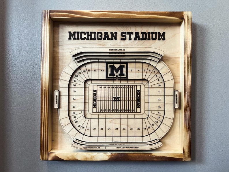 Laser Digital Cut File - Michigan Stadium - Digital Files Included ...