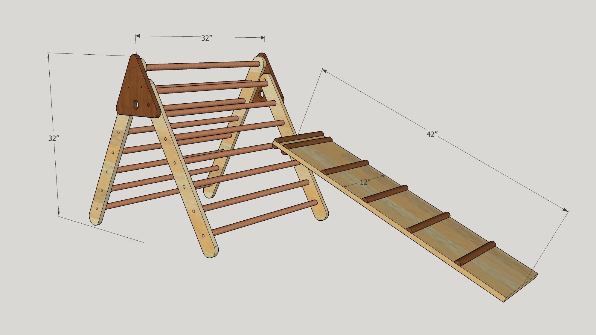 Pickler Triangle With Ladder/slide Plans With Pictures and Cut List - Etsy