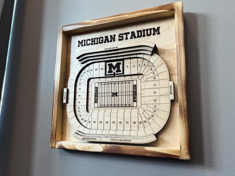 Laser Digital Cut File - Michigan Stadium - Digital Files Included ...