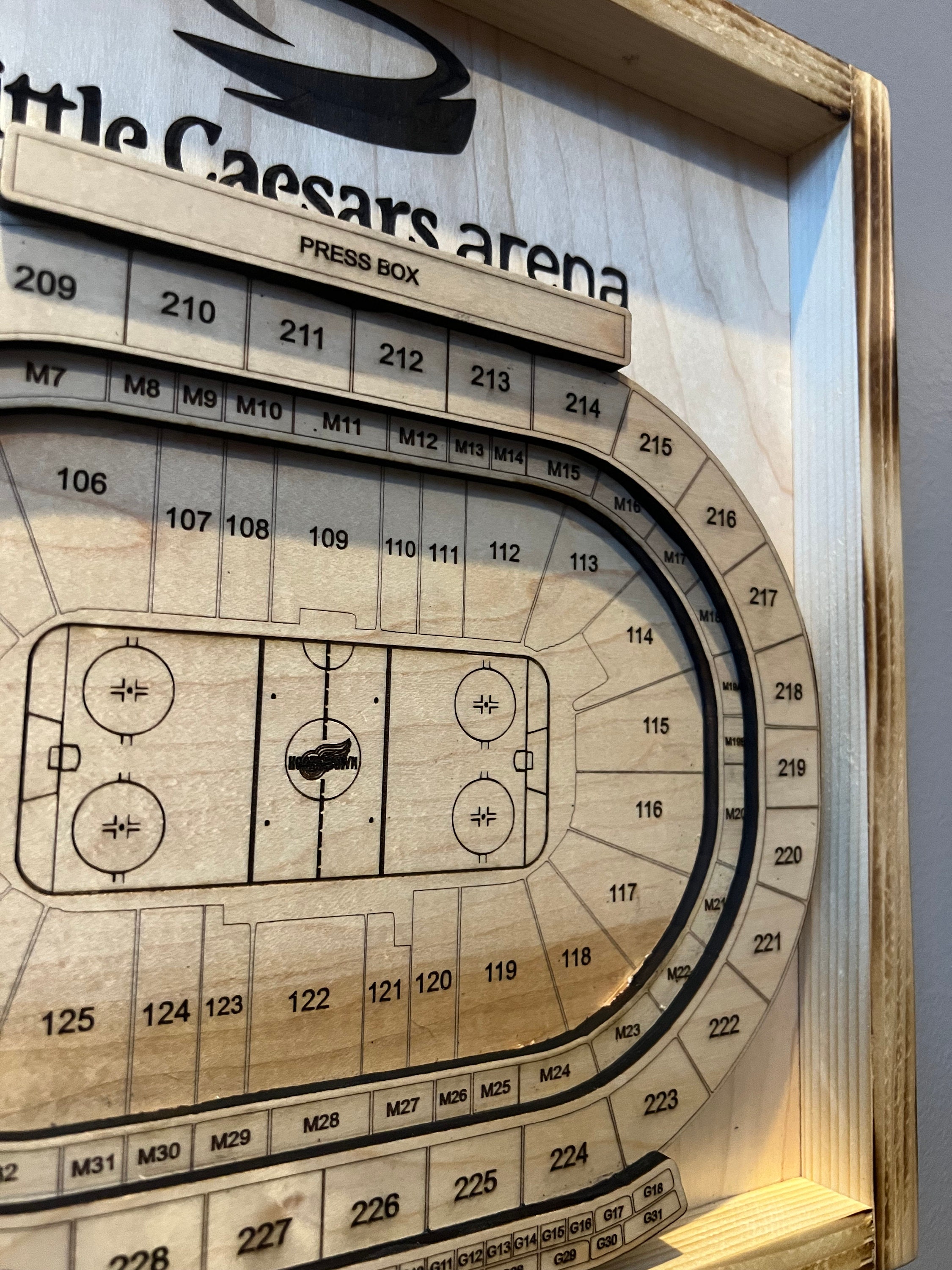 Laser Digital Cut File - Detroit Hockey Arena - Digital Files Included ...