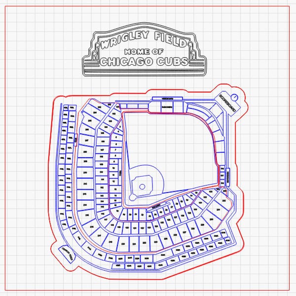Wrigley Field Svg File - Etsy