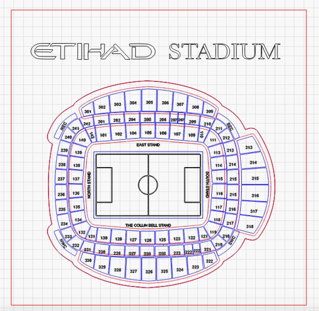 Laser Digital Cut File - Etihad Stadium - Digital Files Included - Digital File Only - Etsy