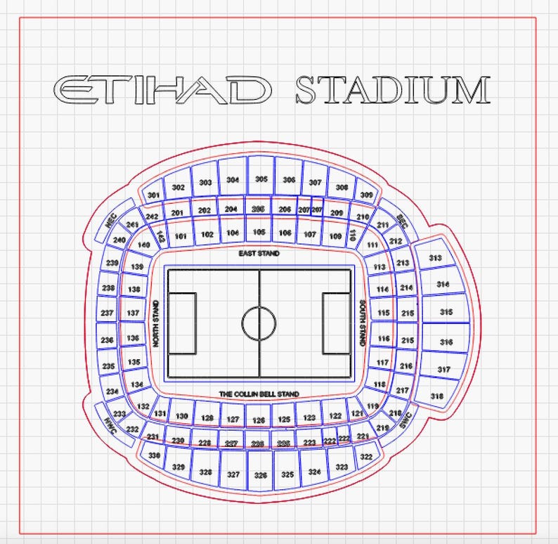 Laser Digital Cut File - Etihad Stadium - Digital Files Included - Digital File Only - Etsy