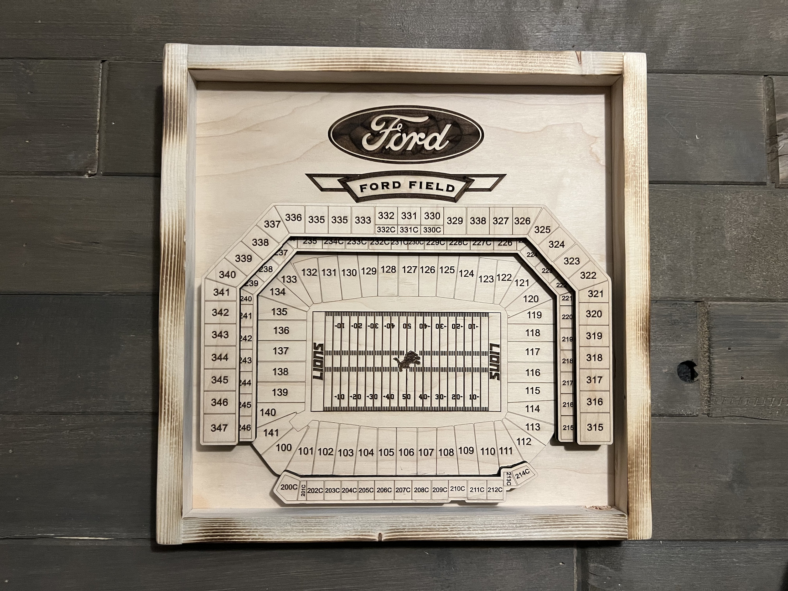 Laser Digital Cut File - Detroit Football Field - Digital Files ...