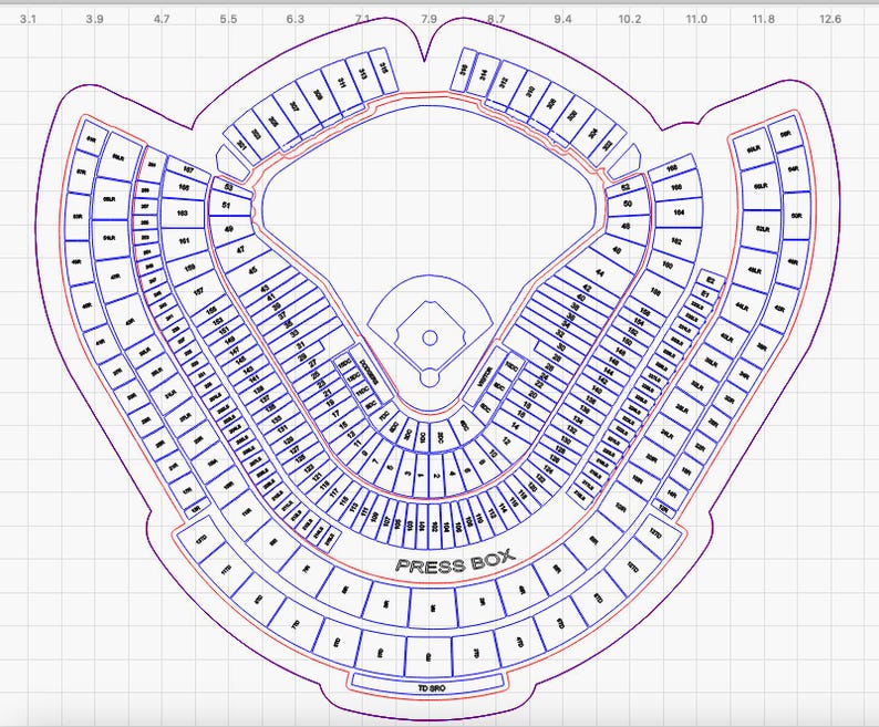 Laser Digital Cut File - Dodger Stadium - Dodgers - Digital Files ...