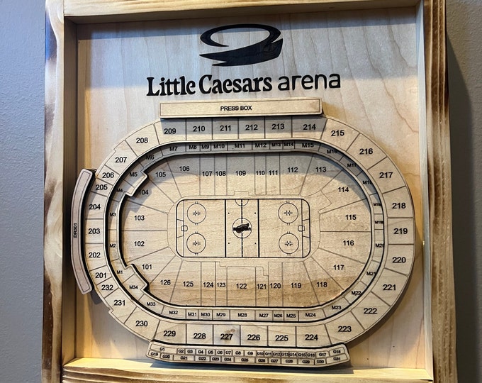 Laser Digital Cut File - Detroit Hockey Arena - Digital Files Included ...