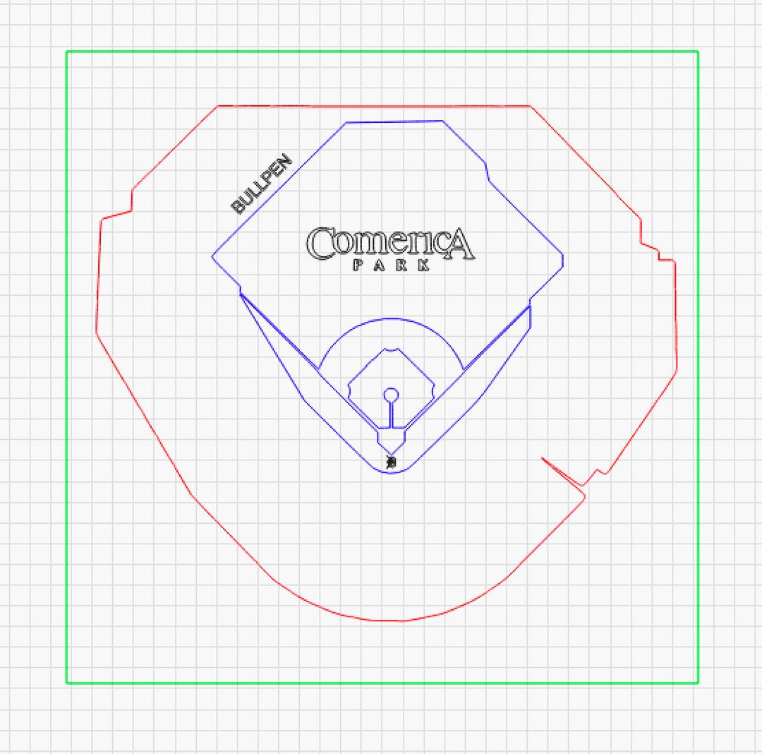 Laser Digital Cut File Detroit Baseball Field Digital Files Included ...