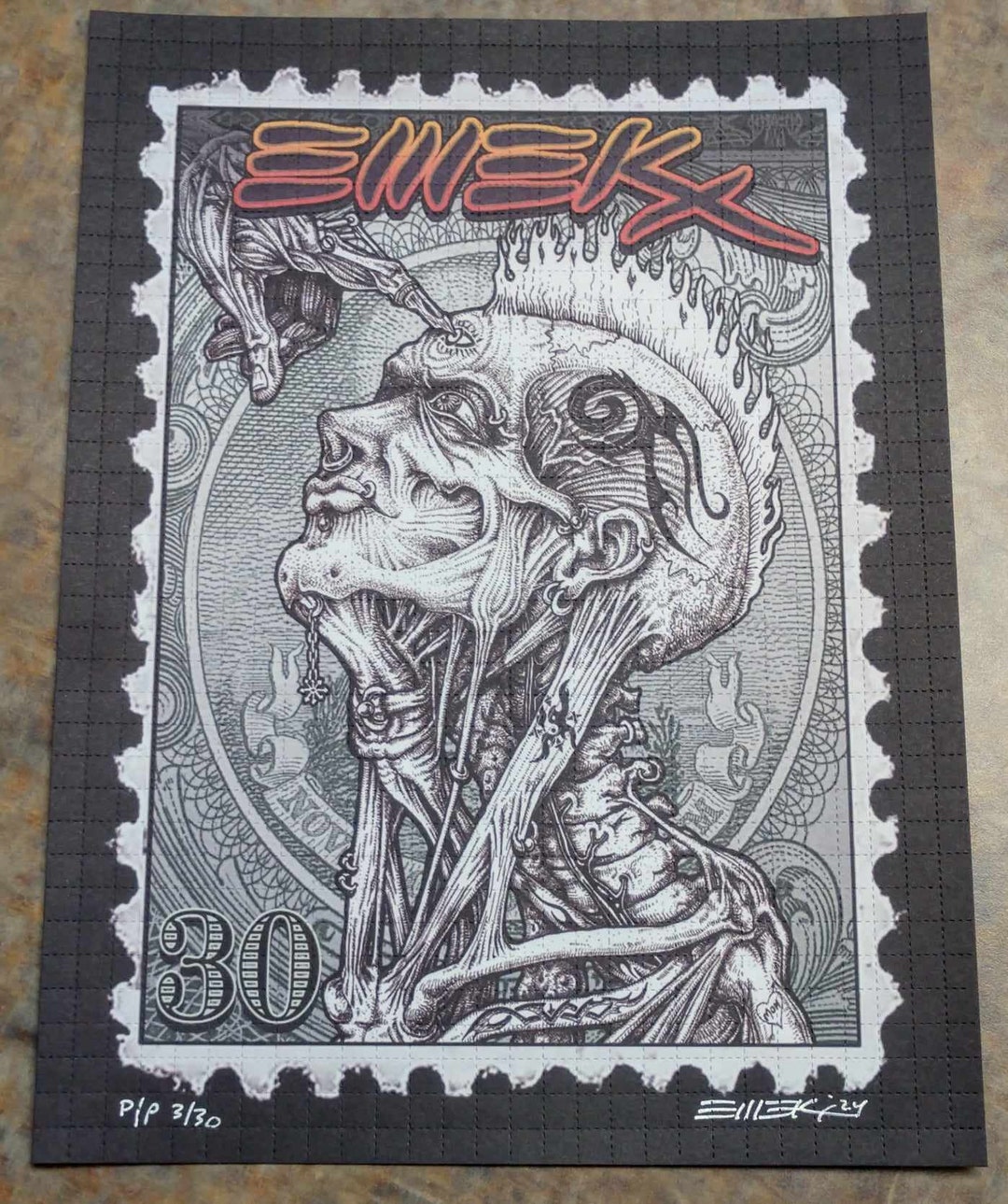 Stamp Art Show, Blotter Print by EMEK - Etsy