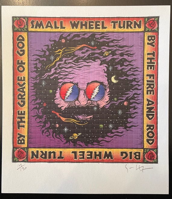 Jerry Garcia Blotter Art By Gary Houston Etsy