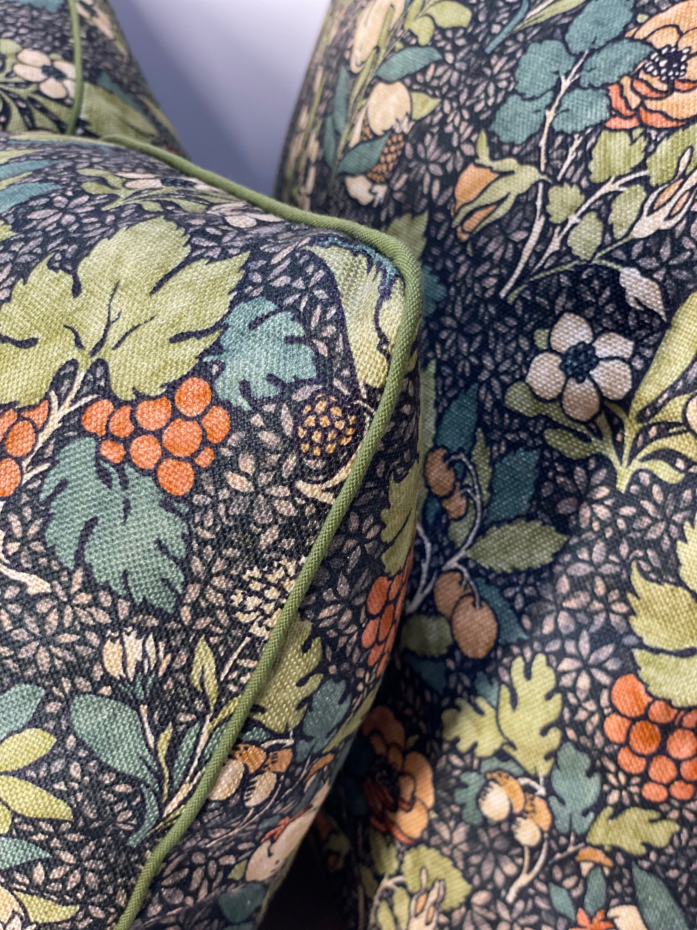 Lee Jofa/gp & J Baker Pillows Meadow Fruit , Same Fabric on Both Sides With Zippers, 10/90 Down ...