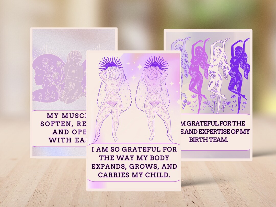 Empowering Affirmation Cards for Pregnancy and Labor | Pregnancy Gift ...