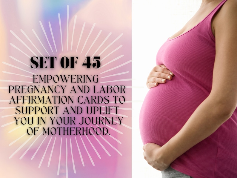 Empowering Affirmation Cards for Pregnancy and Labor | Pregnancy Gift ...