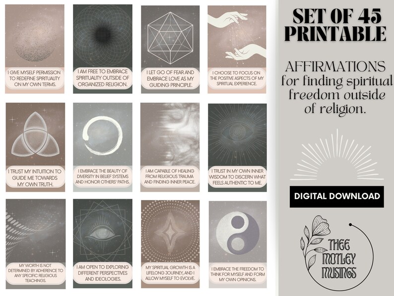 Healing Affirmation Cards to Embrace Spiritual Freedom & Overcome ...