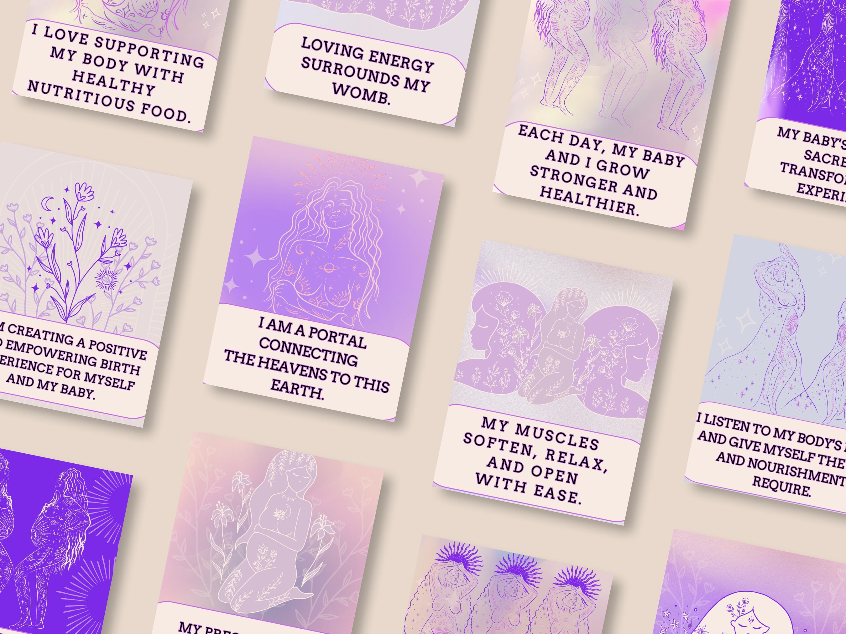 Empowering Affirmation Cards for Pregnancy and Labor | Pregnancy Gift ...