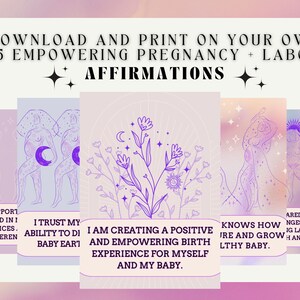 Empowering Affirmation Cards for Pregnancy and Labor | Pregnancy Gift ...