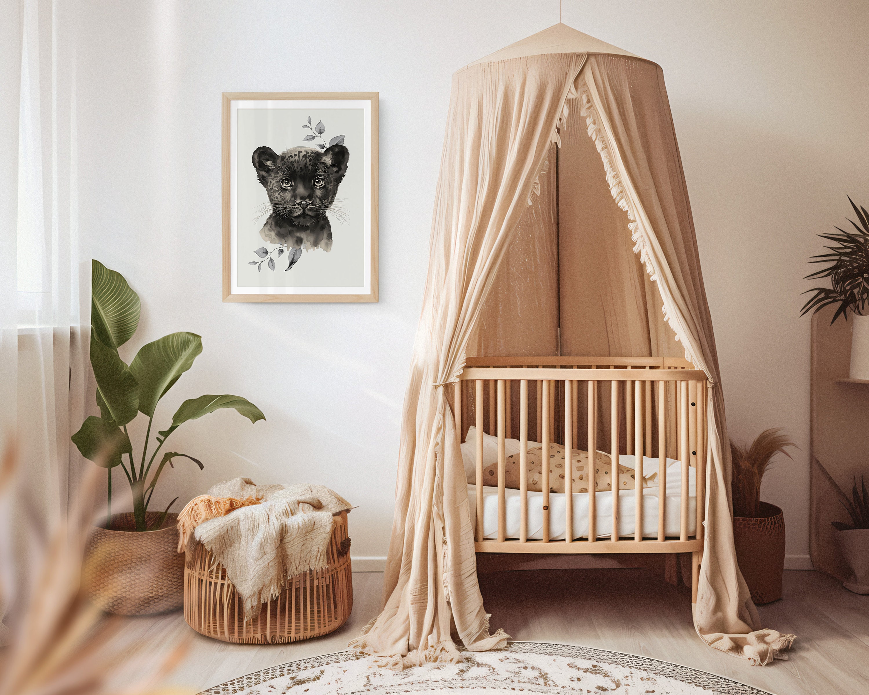 Safari Animal Baby Girl Nursery Decor for Boho Nursery | Jungle Nursery ...