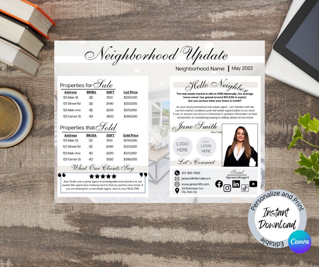 Neighborhood Update Postcard - Etsy