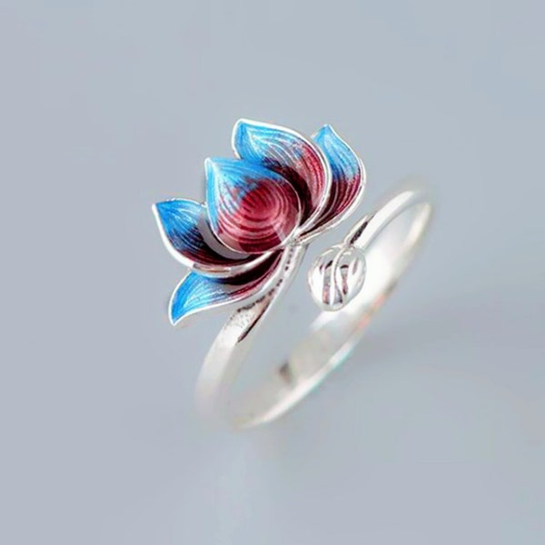 Lotus Flower Ring - Etsy