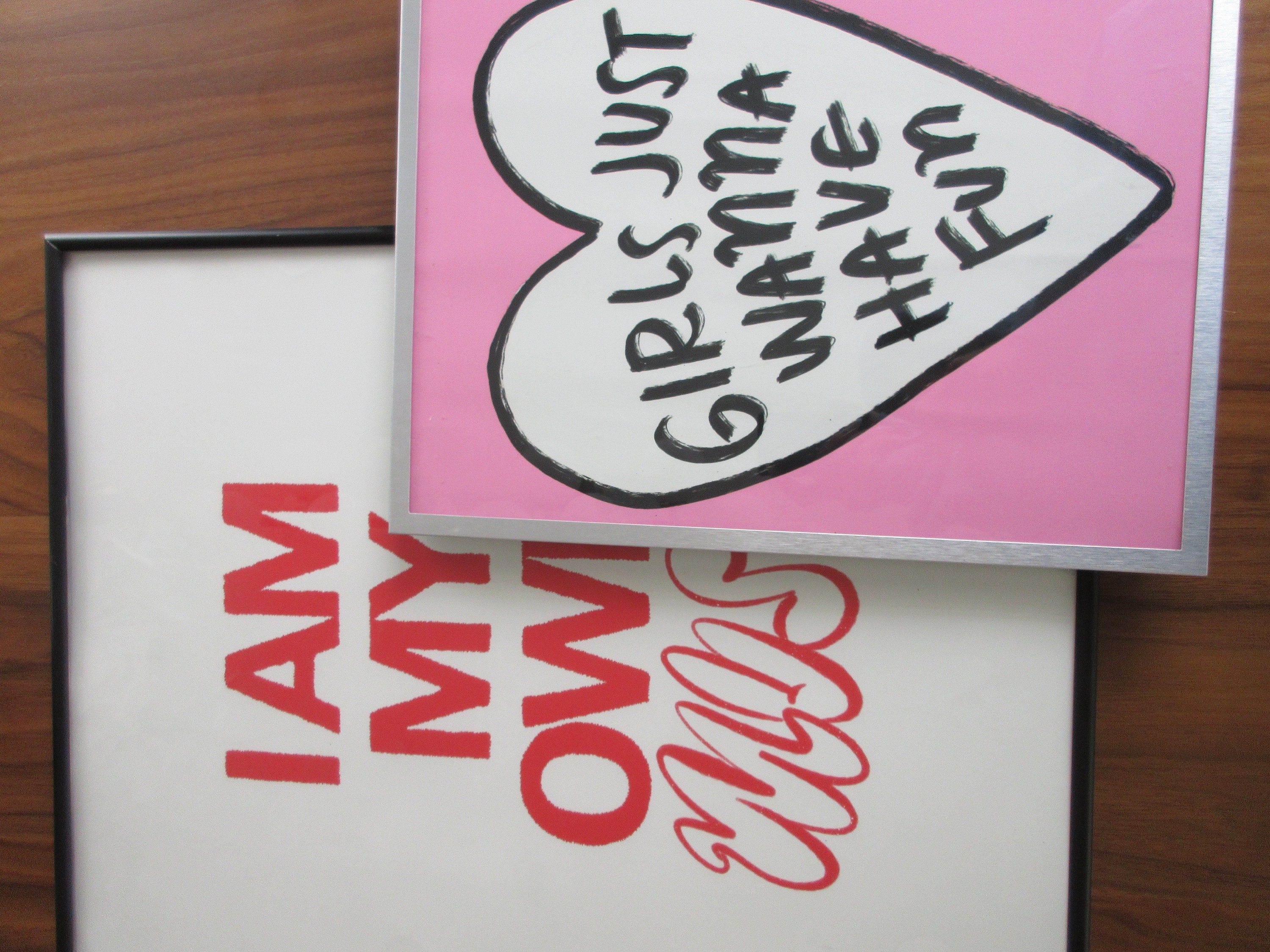 Girls Just Wanna Have Fun Wall Poster, Trendy Aesthetic Print, Heart ...