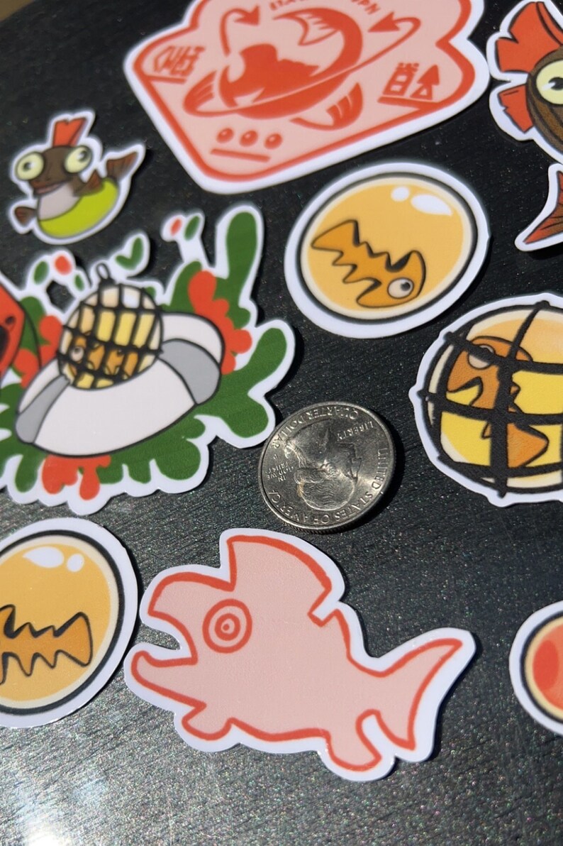 Splatoon Salmon Run Sticker Set - Etsy
