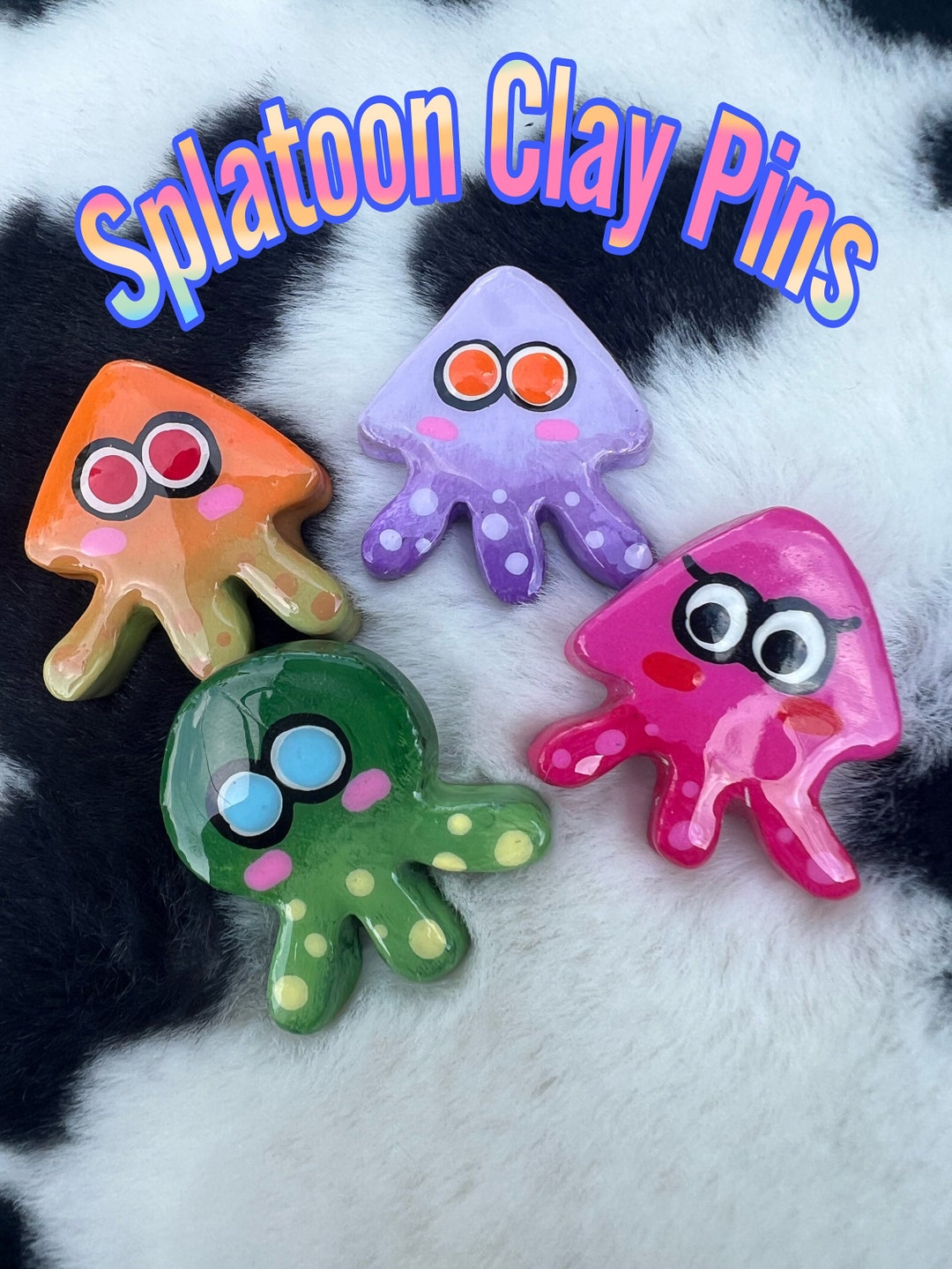Splatoon Clay Pins - Etsy