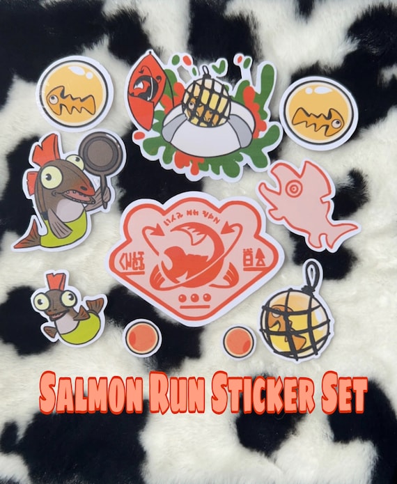Splatoon Salmon Run Sticker Set - Etsy