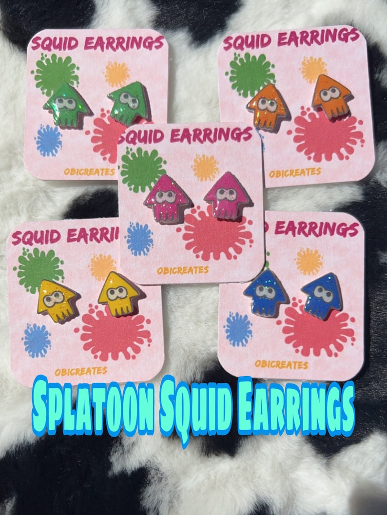 Splatoon Squid Earrings - Etsy