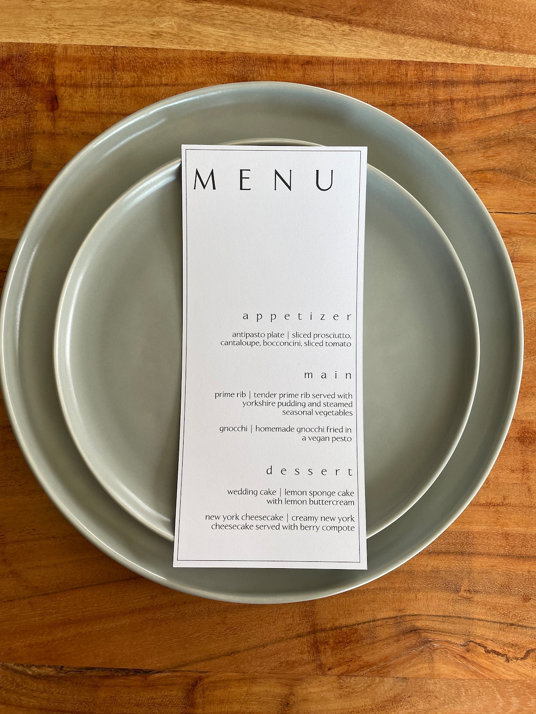 Wedding Menu, Minimalist Wedding Menu Card, Event Menu Card, Wedding ...