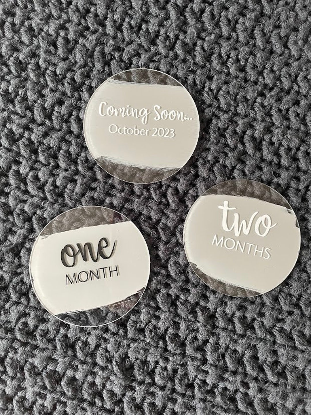 Baby Acrylic Milestone, Personalized Milestone Discs, Monthly Photo ...