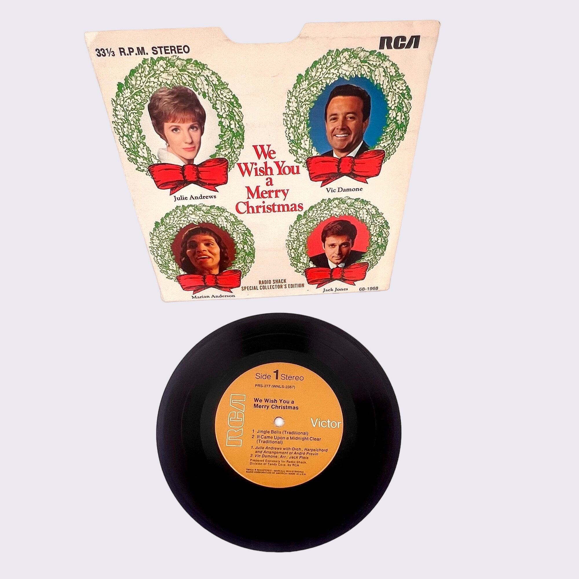 Vintage 33 Rpm Vinyl Record RCA We Wish You a Merry Christmas Radio ...