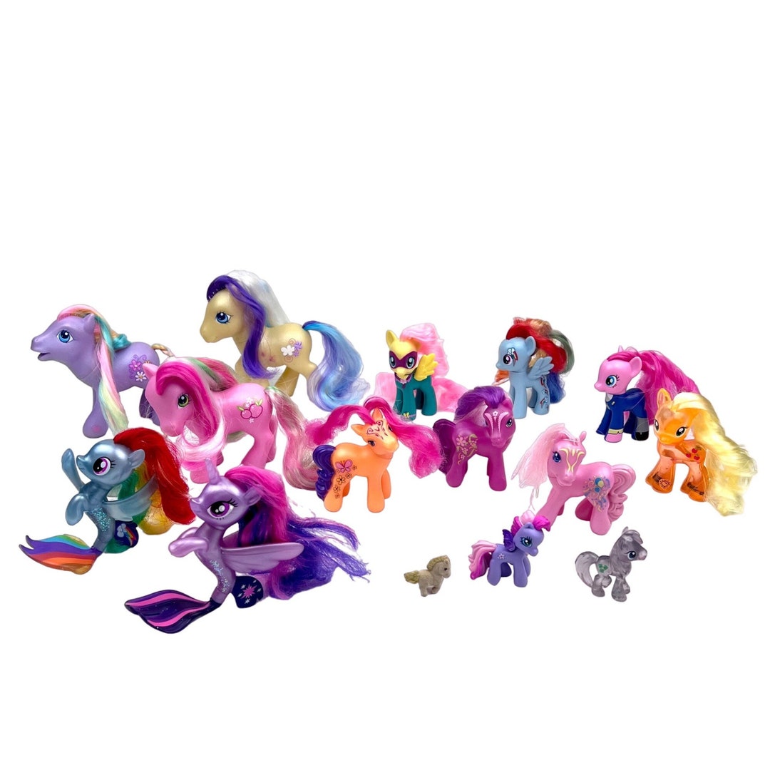 Lot of 15 Vintage My Little Pony MLP Figurines G3 G4 Sea Ponies ...