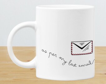 Funny Work Email Mug | Etsy