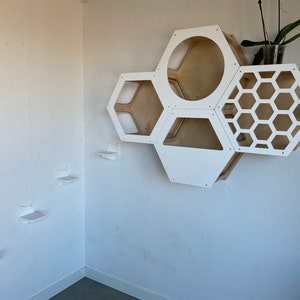 Set of Hexagon Cat Shelfs Included Steps, Cat Furniture , Cat House ...
