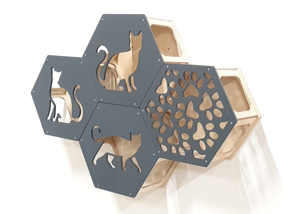 Set of Hexagon Cat Shelfs, Cat Furniture , Cat House,cat Hexagon ...