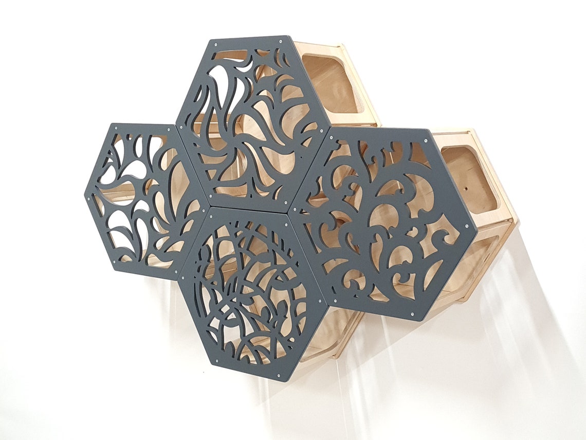 Set of Hexagon Cat Shelfs Cat Furniture Cat House Cat - Etsy