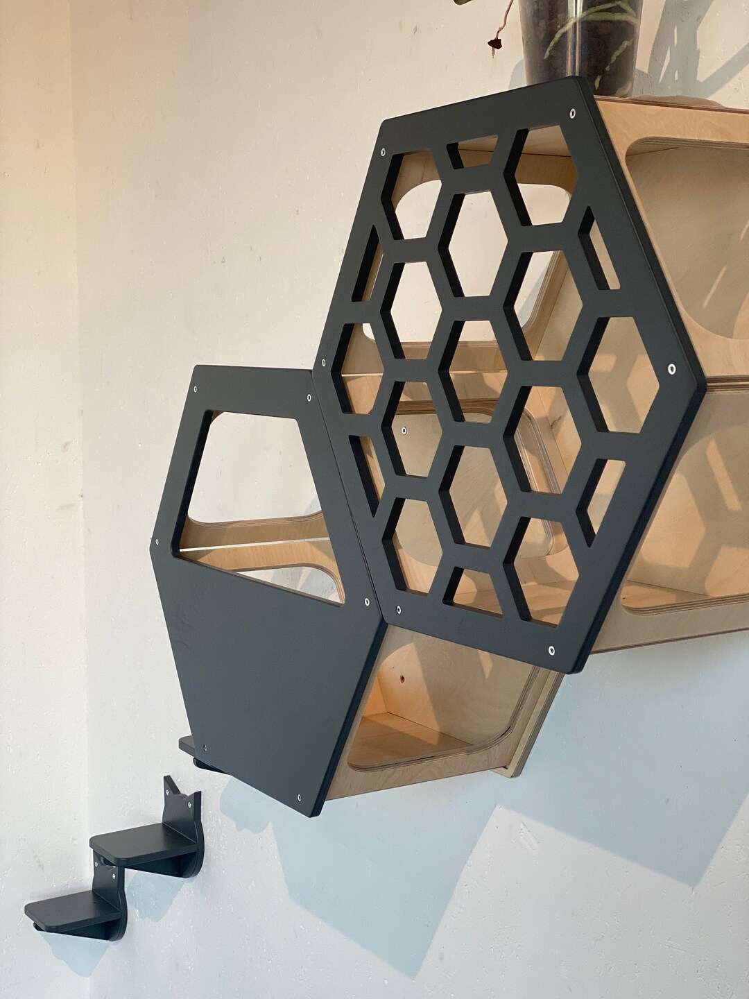 Hexagon Cat Shelfs, Wall Shelfs for Cat, Cat Furniture , Cat House, Cat ...