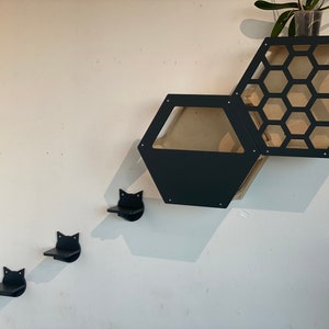 Hexagon Cat Shelfs, Wall Shelfs for Cat, Cat Furniture , Cat House, Cat ...