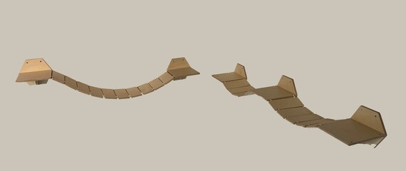 2 and 3 Step Bridge With Large Steps Wall Decor cat - Etsy