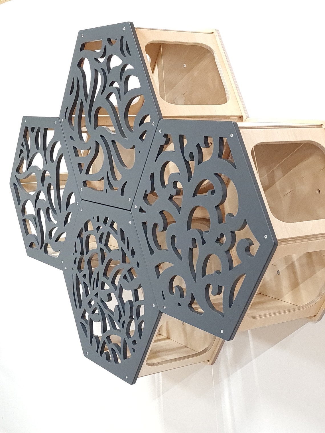 Set of Hexagon Cat Shelfs Cat Furniture Cat House Cat - Etsy