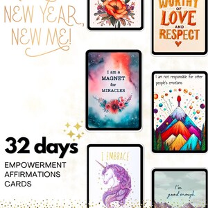 Positive Affirmations for Women Cards, Inspirational Quote Flash Cards ...