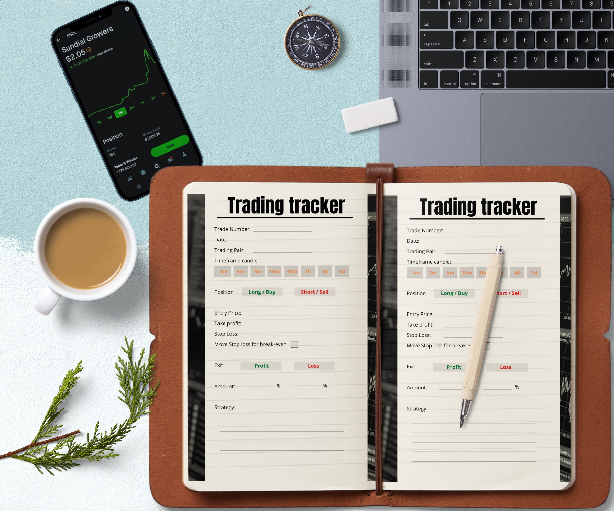 Daytrader Planner | Trading Planner | Bitcoin Planner| Financial ...