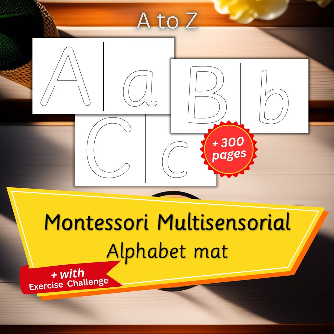 ABC Montessori Alphabet Mat,preschool,montessori Flashcards,homeschool ...