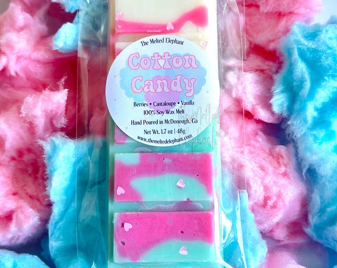 Cotton Candy Snap Bar Wax Melt, Heavily Scented Tart, Fragrance for ...