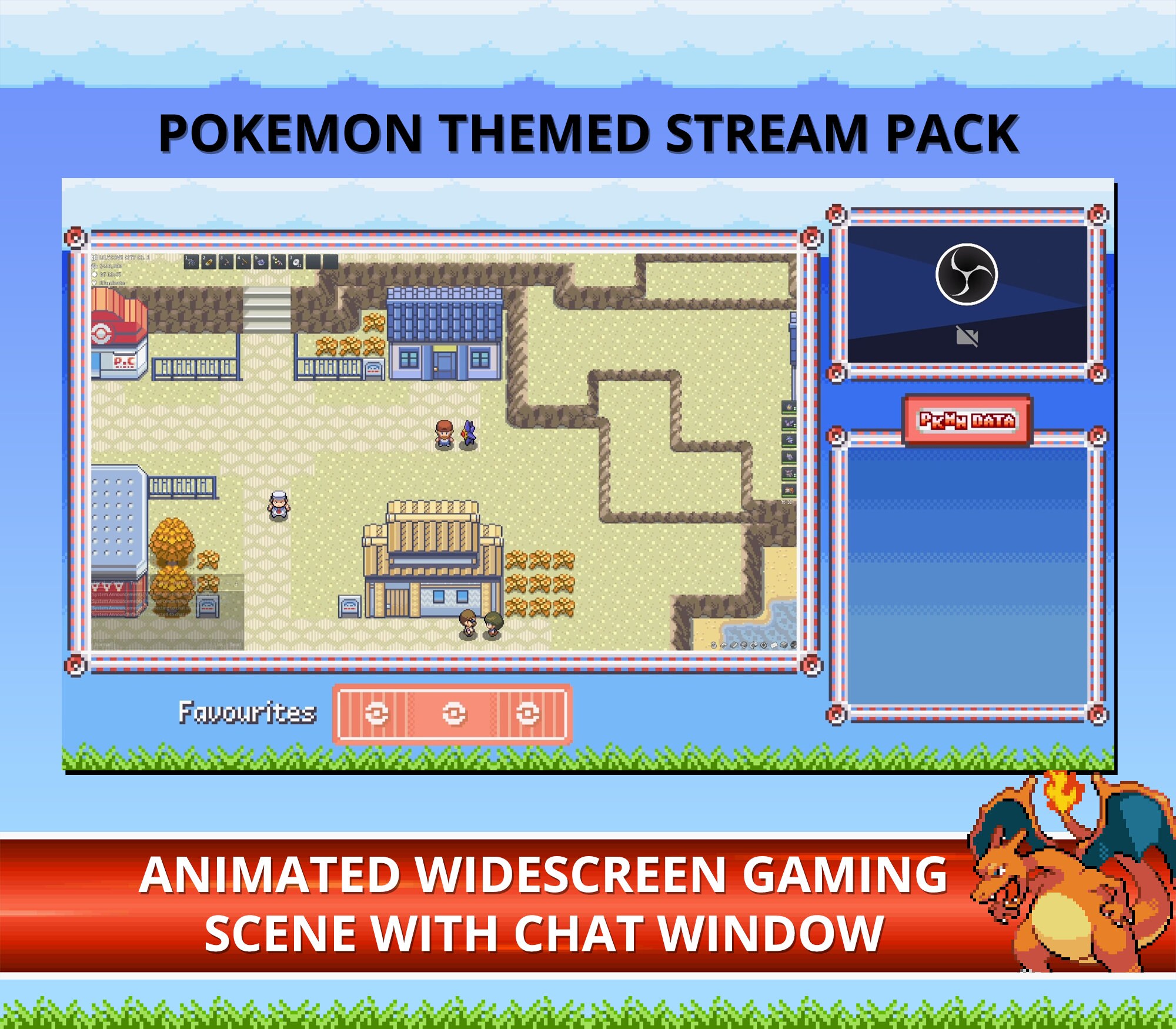 Animated Pokemon Themed Stream Pack • 10 Mix & Match Alerts • Stinger ...