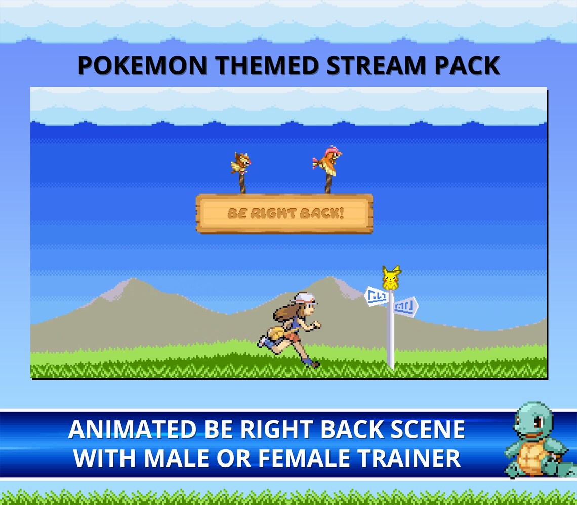 Animated Pokemon Themed Stream Pack • 10 Mix & Match Alerts • Stinger ...